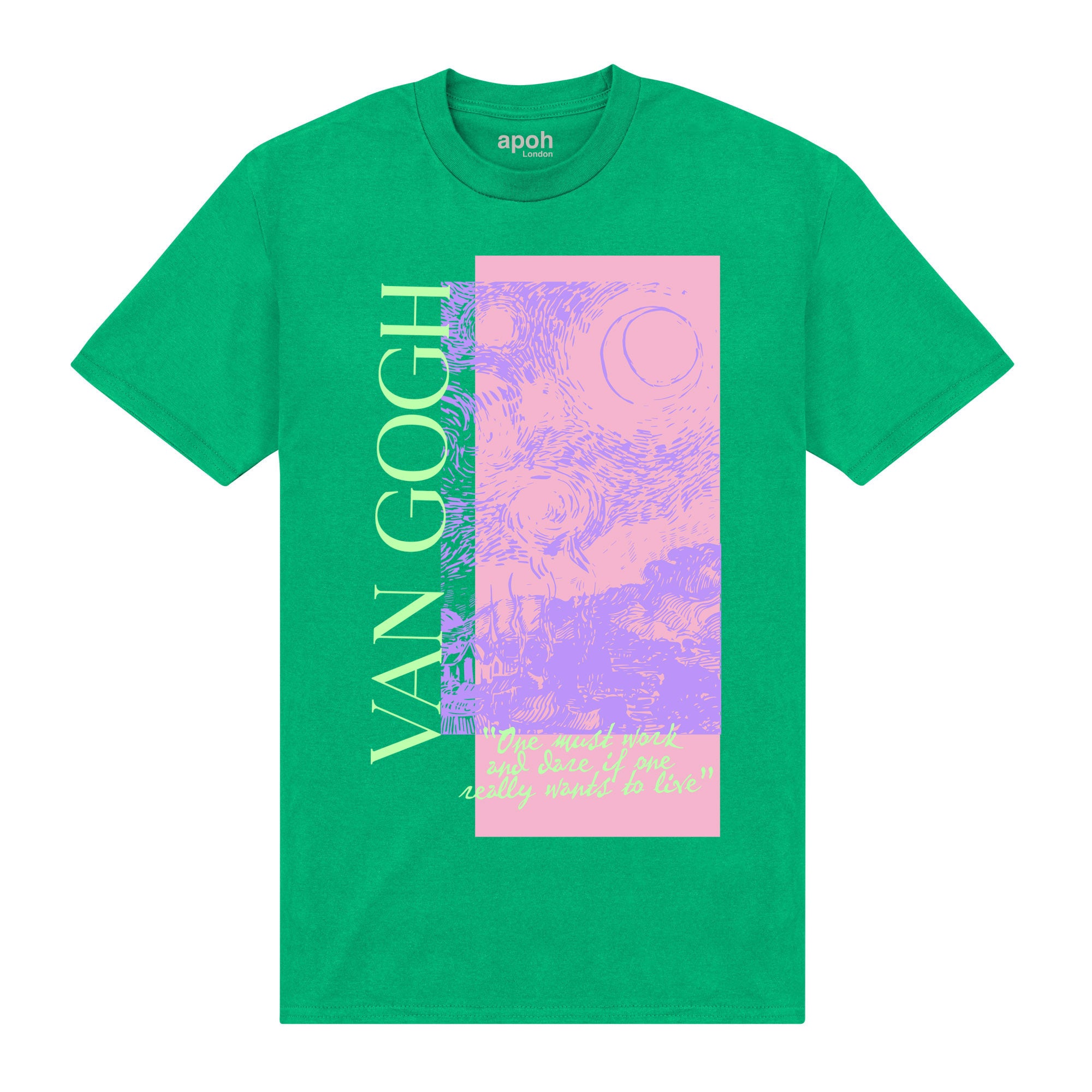 APOH Van Gogh Starry Night Scribble Irish Green T-Shirt – Park London