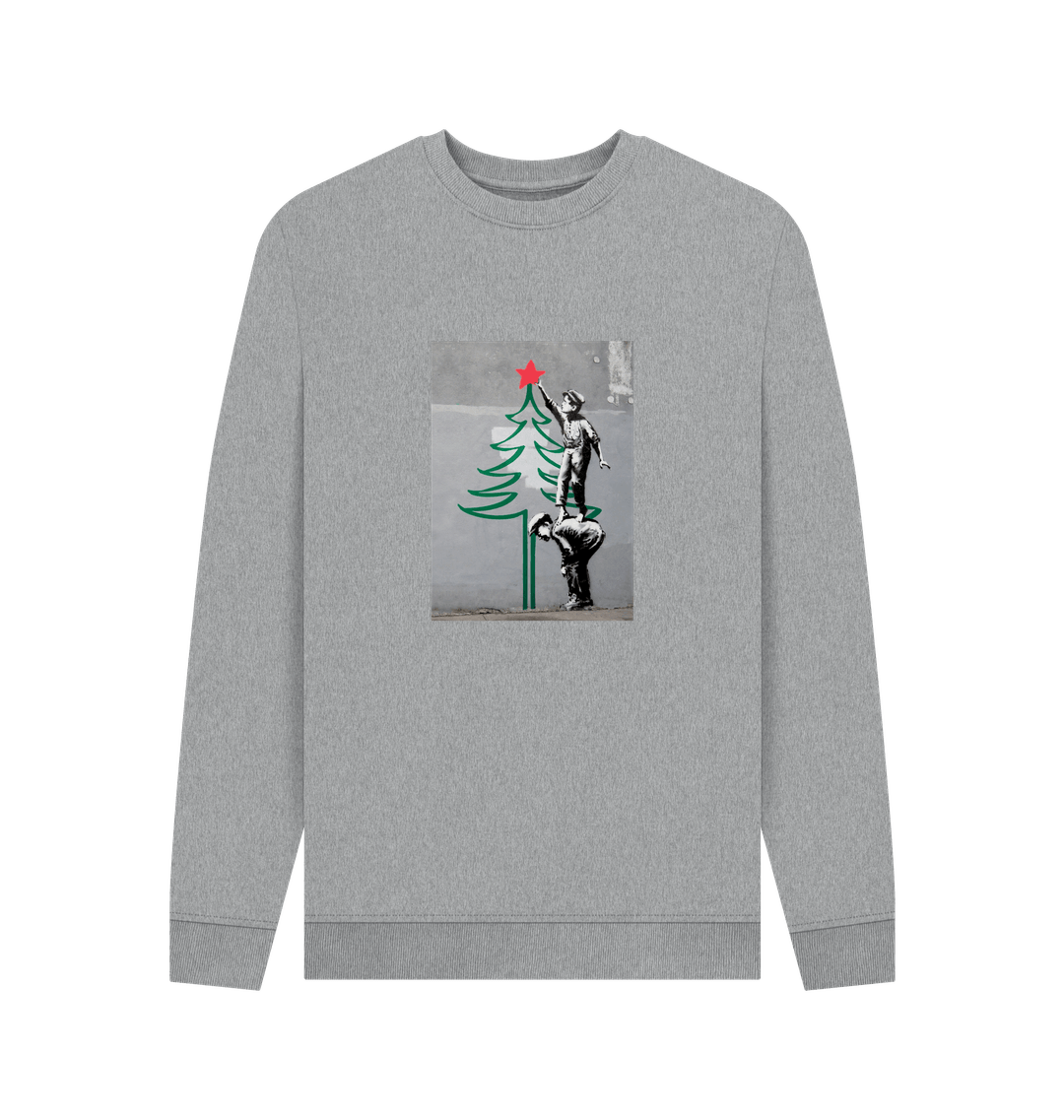 APOH Banksy Christmas Tree Heather Grey Sweatshirt – Park London